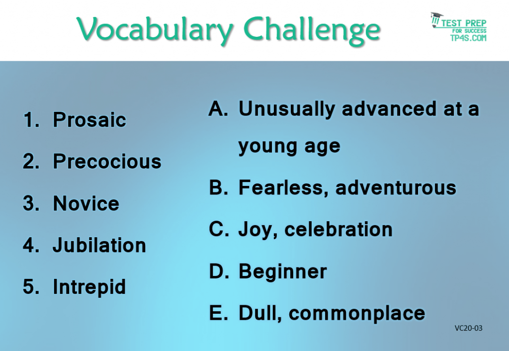 Vocabulary Challenge - Test Prep for Success
